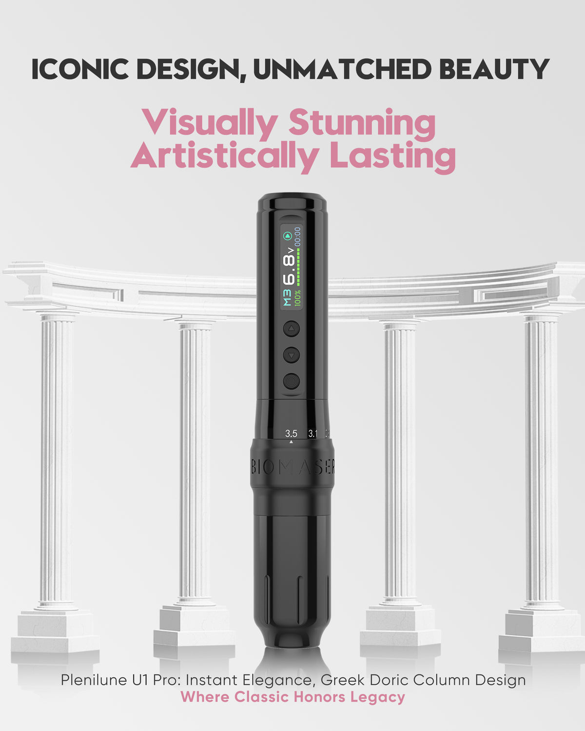 Wireless Tattoo & PMU Machine with Adjustable Stroke